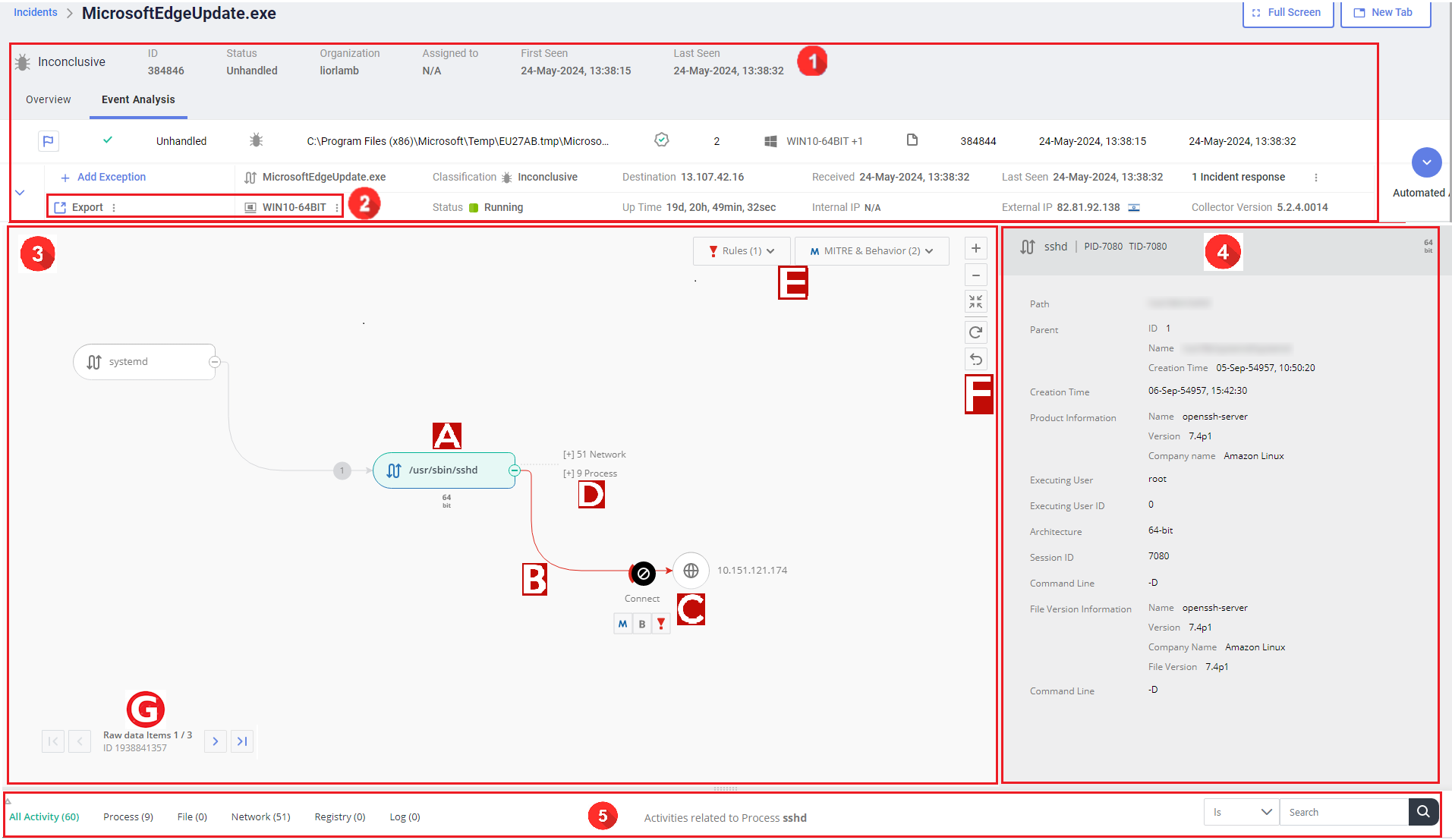 Investigation View | FortiEDR/XDR 7.0.0 | Fortinet Document Library