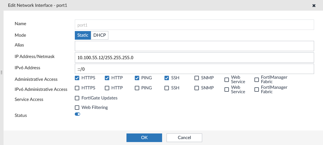 Configuring network interfaces | FortiManager 7.4.6 | Fortinet Document ...