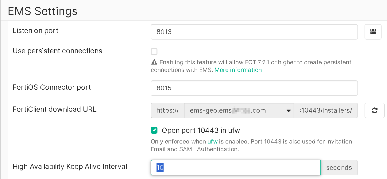 Installing EMS for HA georedundancy | FortiClient 7.4.3 | Fortinet ...