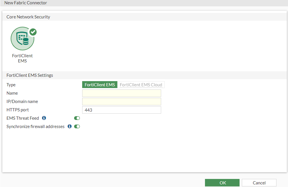 Fabric Connectors | FortiSRA 1.6.0 | Fortinet Document Library
