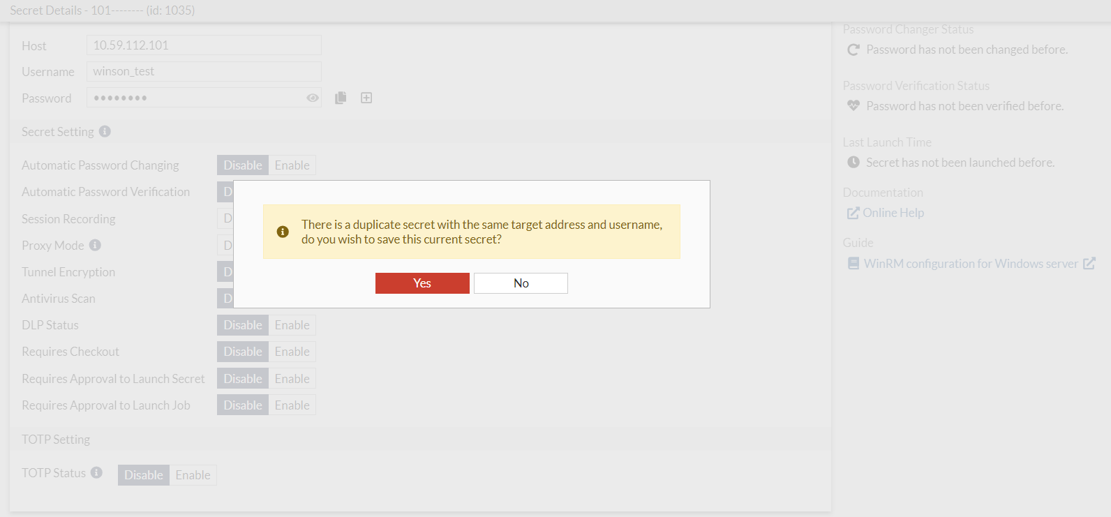 Secrets | FortiPAM 1.4.1 | Fortinet Document Library