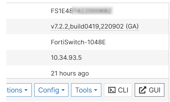 Using the FortiSwitch GUI | FortiLAN Cloud 24.2.0 | Fortinet Document Library