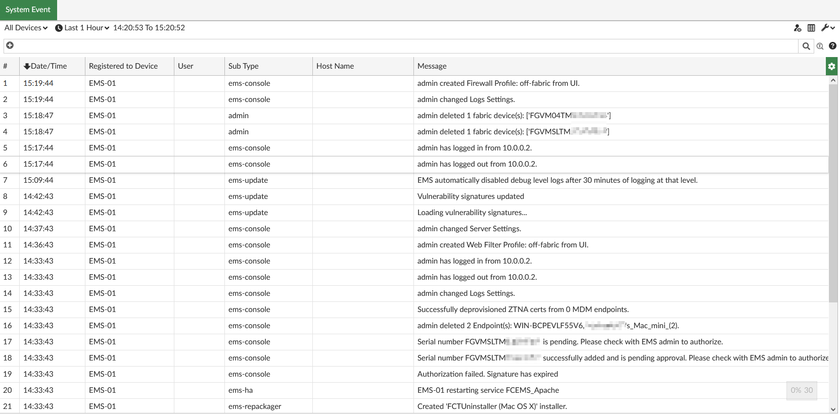 Sending EMS system log messages to FortiAnalyzer | FortiClient 7.2.8 ...