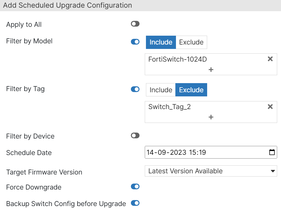 Scheduling a firmware upgrade | FortiLAN Cloud 24.1.0 | Fortinet ...