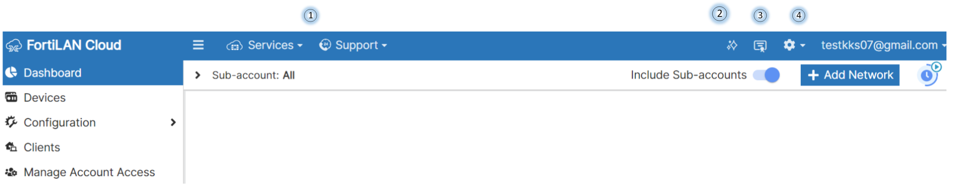 User Interface Overview | FortiLAN Cloud 24.1.0 | Fortinet Document Library