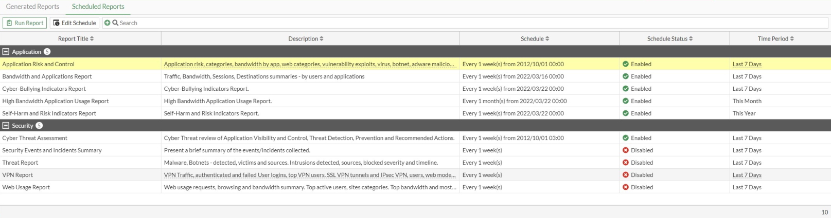 FortiAnalyzer Reports page in the GUI | FortiGate / FortiOS 7.2.3 ...