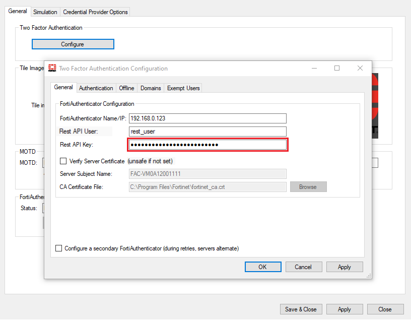 Offline token configuration | FortiAuthenticator 6.6.0 | Fortinet ...