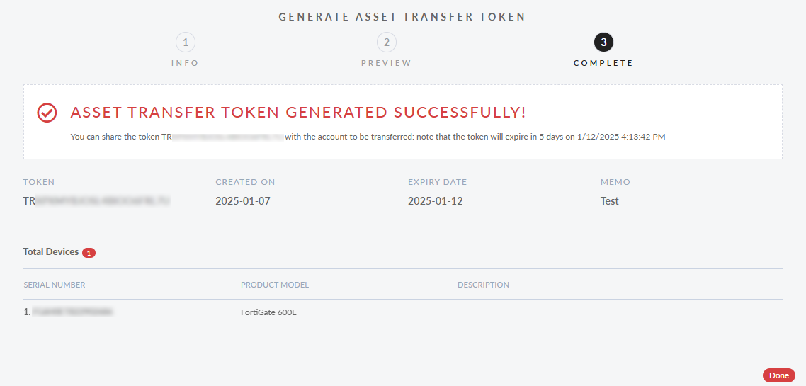 Asset Transfer | FortiCloud Services | Fortinet Document Library