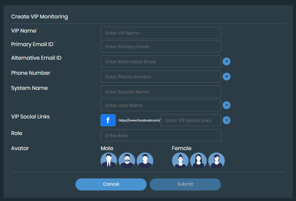 Adding VIP profiles | FortiRecon 23.2.b