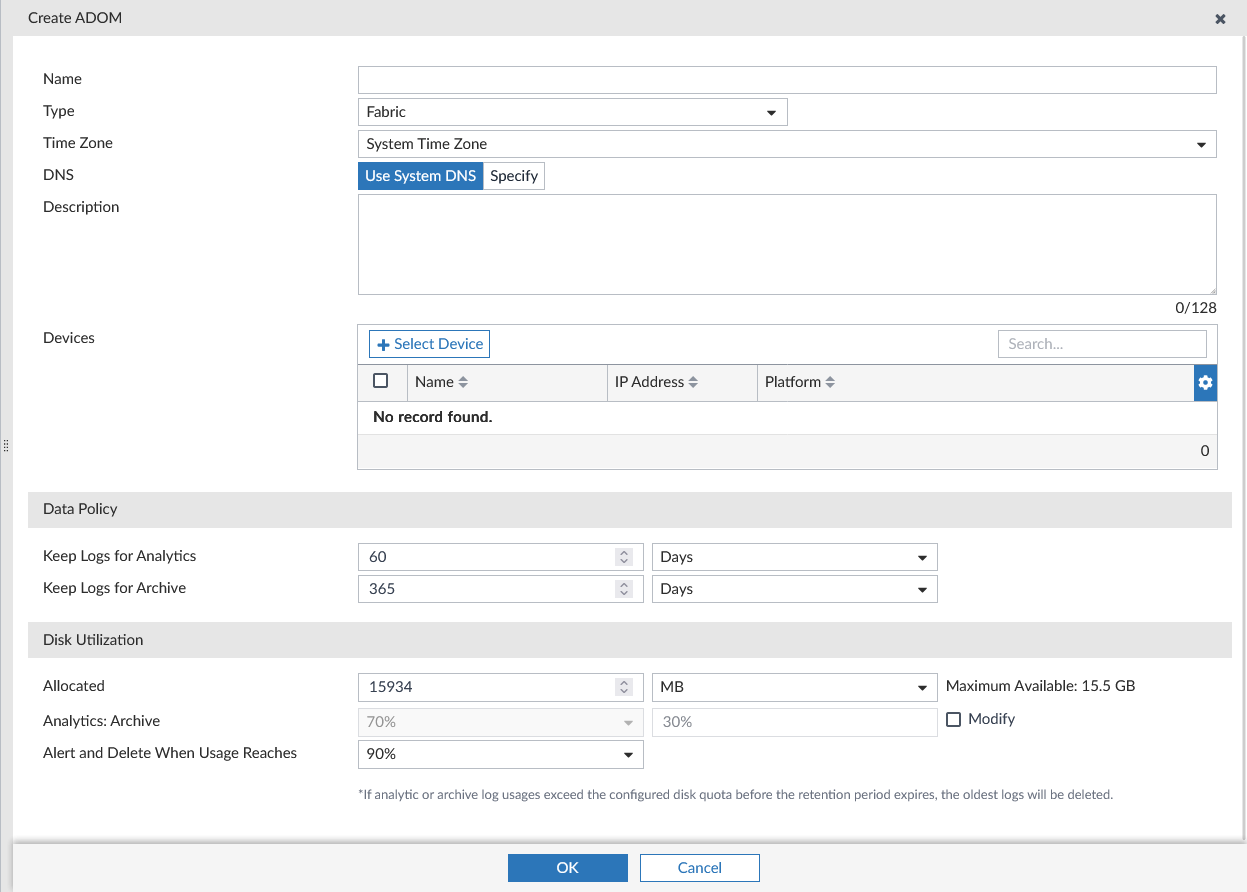 Creating ADOMs | FortiAnalyzer 7.6.2 | Fortinet Document Library