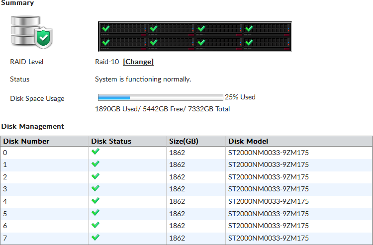 Monitoring RAID status | FortiAnalyzer 7.6.2 | Fortinet Document Library