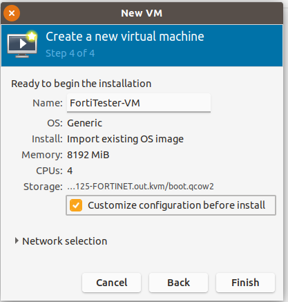 Import the FortiNDR-VM | FortiNDR Private Cloud 7.2.0