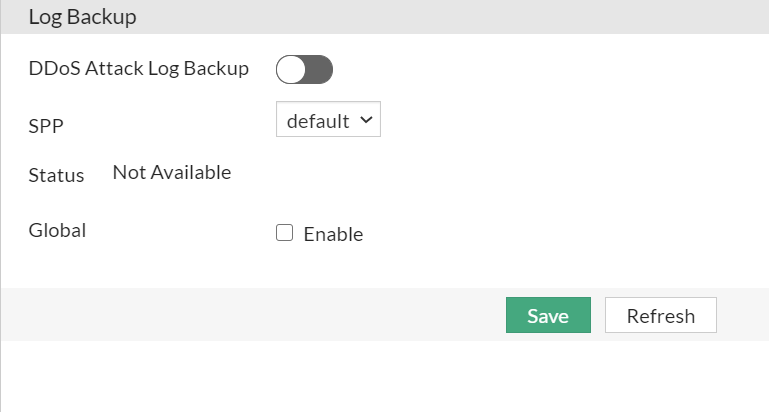 Attack Log Backup | FortiDDoS-F 7.0.1 | Fortinet Document Library