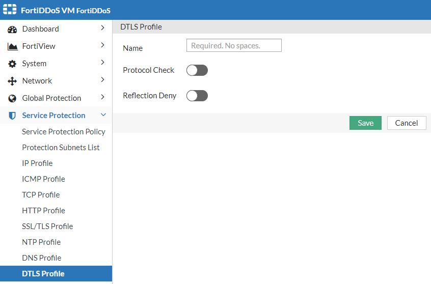 DTLS Profile | FortiDDoS-F 7.0.1 | Fortinet Document Library