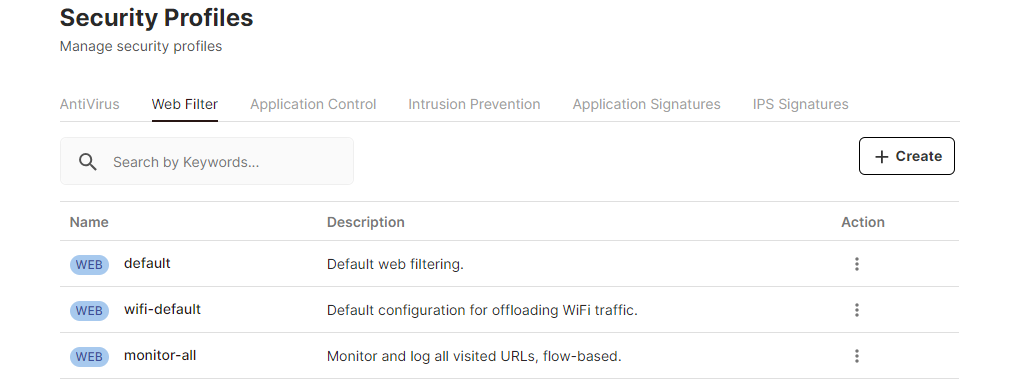 Web Filter | Overlay-as-a-Service 24.4.0 | Fortinet Document Library