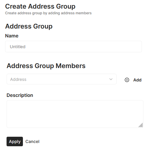 Creating an address group | Overlay-as-a-Service 24.4.0 | Fortinet ...