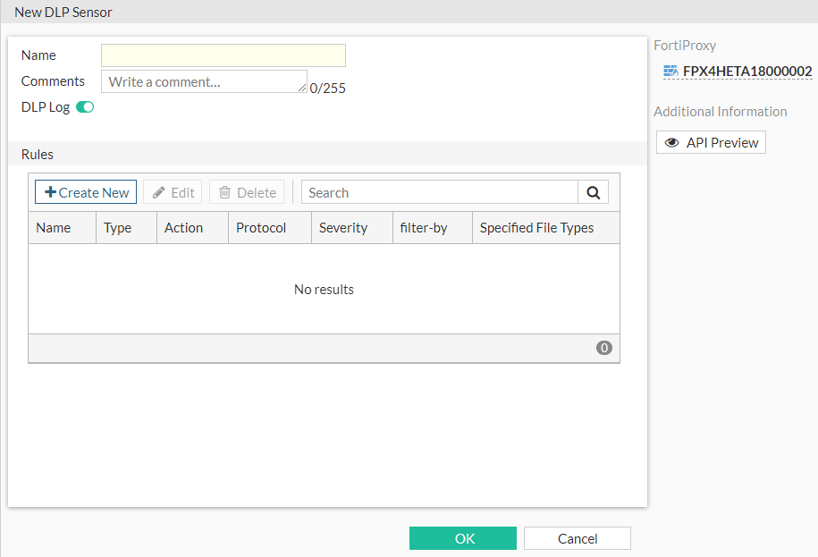 Create or edit a DLP sensor | FortiProxy 7.2.9 | Fortinet Document Library