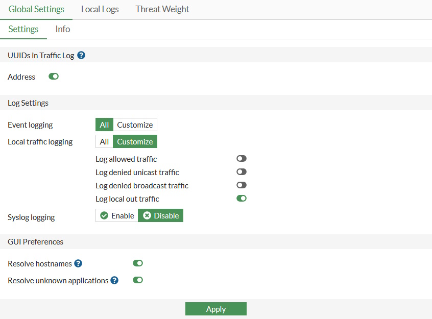 Source and destination UUID logging | FortiGate / FortiOS 7.4.3 ...