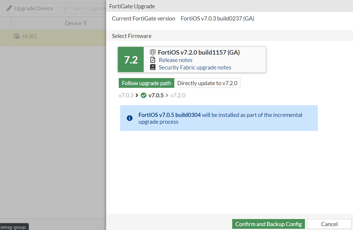 Upgrading individual device firmware by following the upgrade path (federated update ...