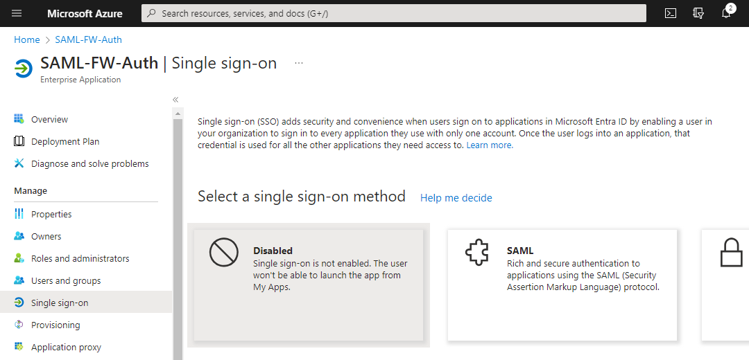 Outbound firewall authentication with Microsoft Entra ID as a SAML IdP ...