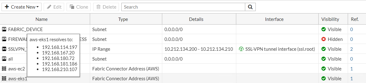 AWS SDN connector using access keys | FortiGate / FortiOS 7.4.3 ...