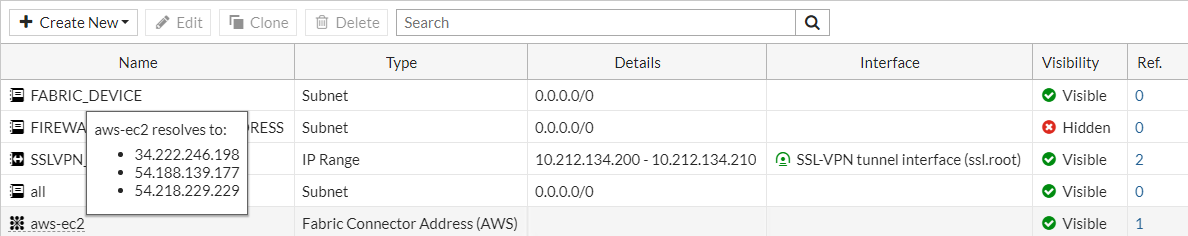 AWS SDN connector using access keys | FortiGate / FortiOS 7.4.3 ...