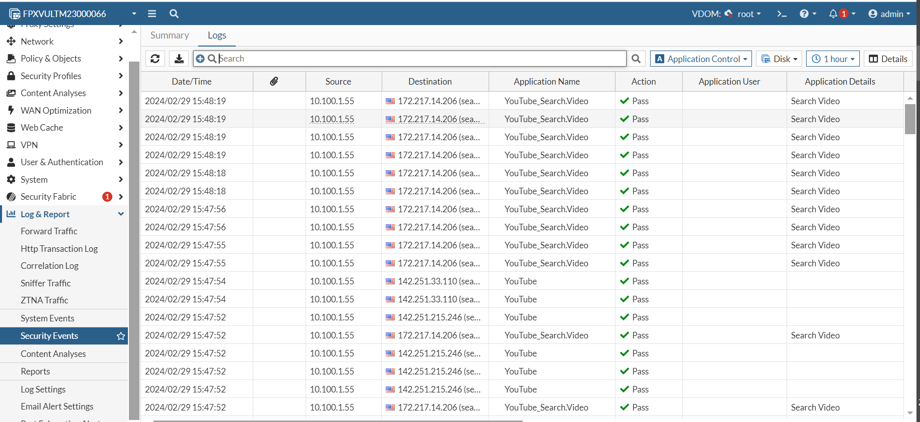 Policy matching using applications | FortiProxy 7.4.4 | Fortinet ...