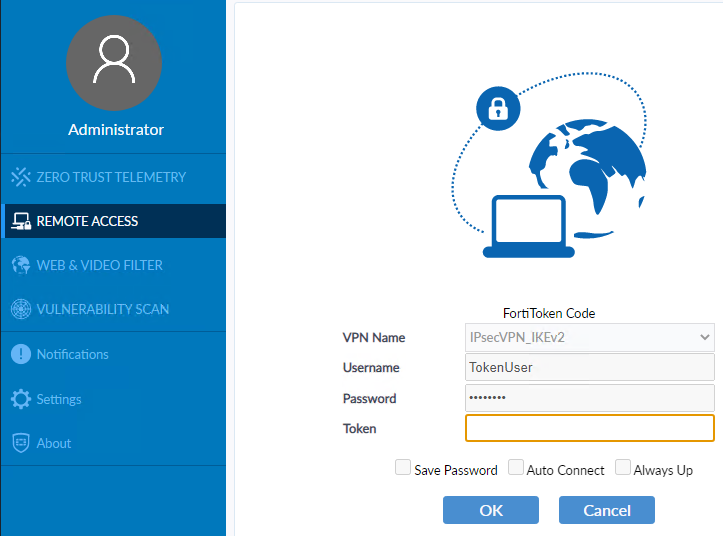 IPsec VPN with FortiToken Mobile push MFA | FortiClient 7.2.5 ...