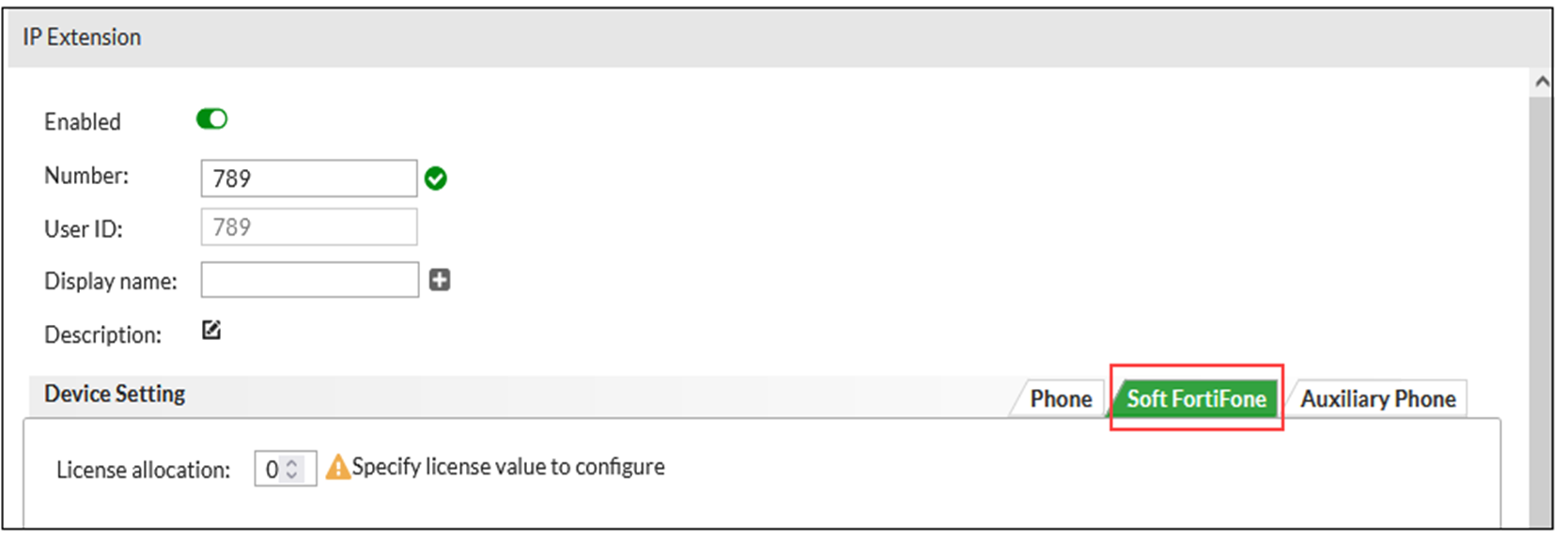 Configuring FortiFone softclient for mobile settings on FortiVoice ...
