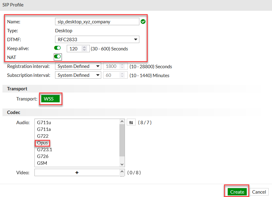 Configuring FortiFone softclient for desktop settings on FortiVoice ...