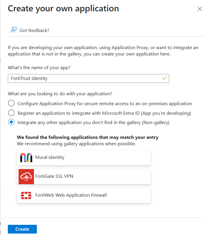 Configuring an enterprise application using the Entra ID portal | FortiSASE | Fortinet Document ...