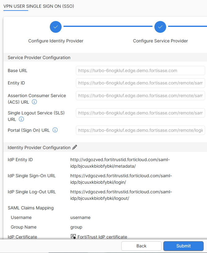 Configuring FortiAuthenticator Cloud as SAML IdP for FortiSASE SP | FortiSASE | Fortinet ...