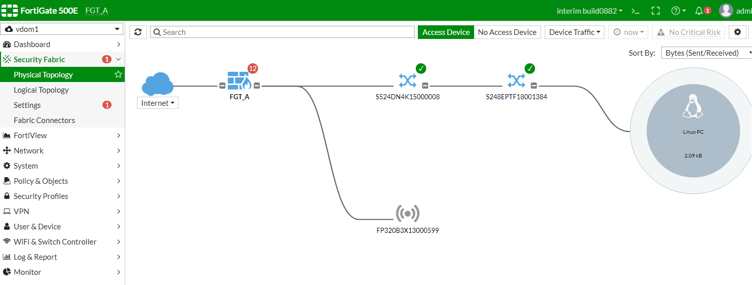 Security Fabric showing | FortiSwitch 7.2.9 | Fortinet Document Library