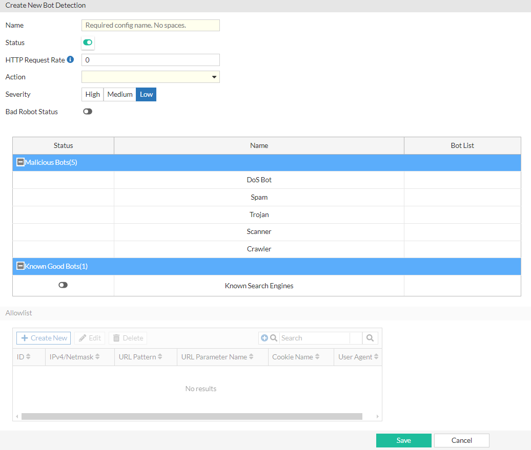 Configuring a Bot Detection policy | FortiADC 8.0.0 | Fortinet Document ...