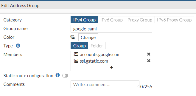 Using SAML authentication with Google SSO | FortiProxy 7.6.0 | Fortinet ...