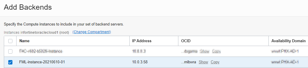Setting Up the OCI Load Balancer with One Backend | FortiMail 7.6.0 ...
