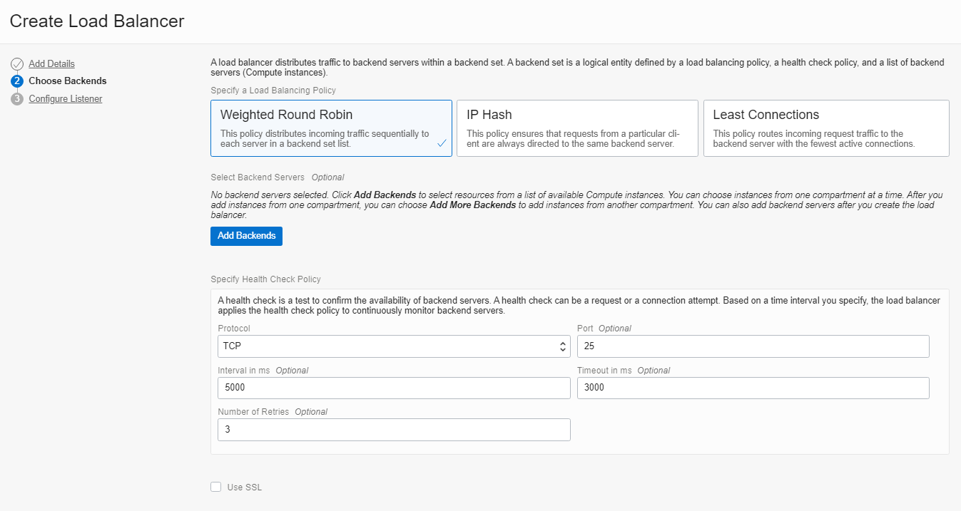 Setting Up the OCI Load Balancer with One Backend | FortiMail 7.6.0 ...