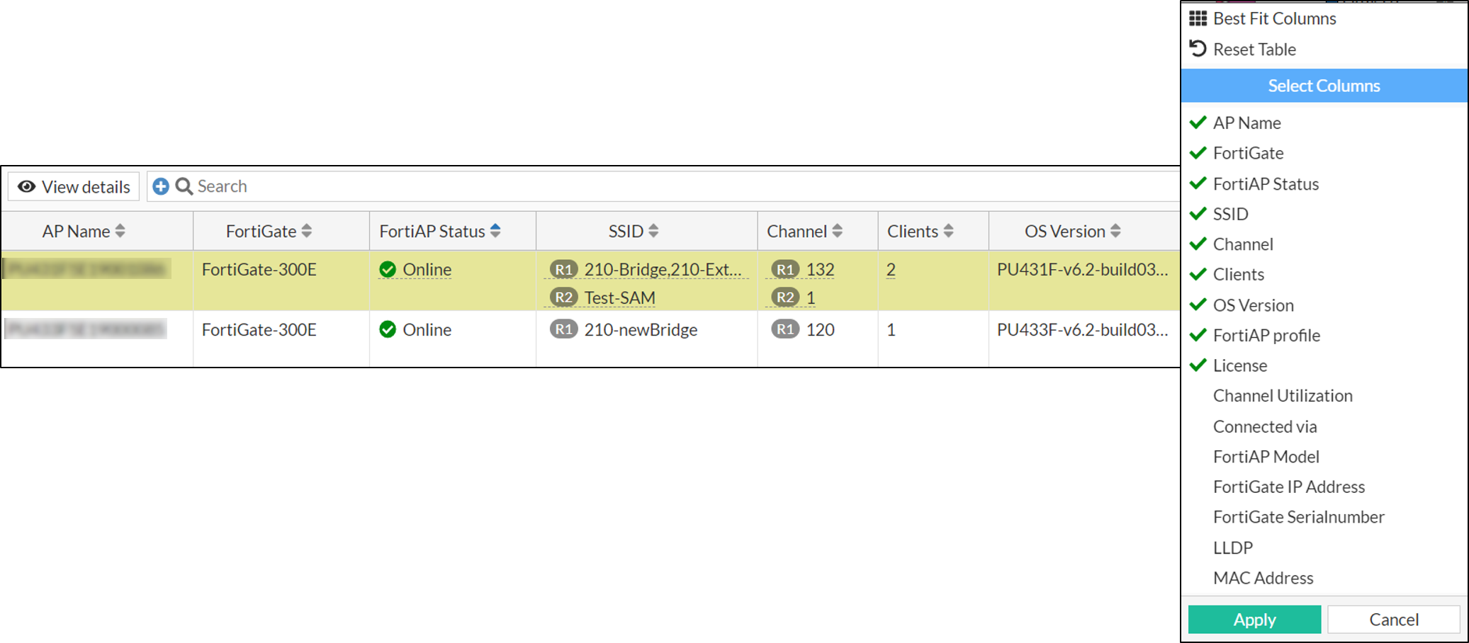 AP | FortiAIOps 2.0.0 | Fortinet Document Library