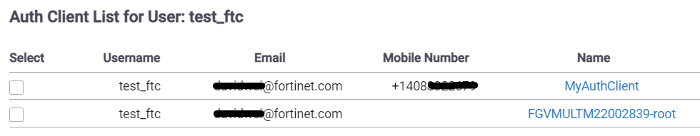 One Token shared by different auth clients | FortiToken Cloud 23.3.a