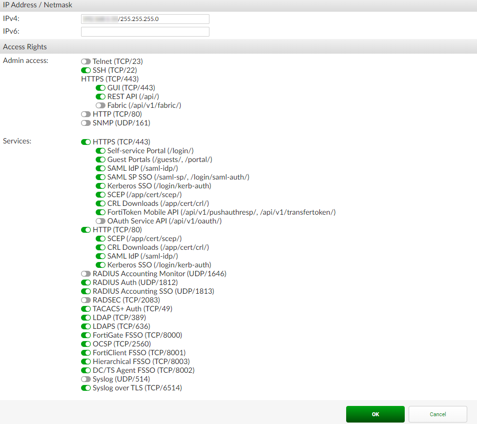 Interfaces | FortiAuthenticator 6.4.6 | Fortinet Document Library