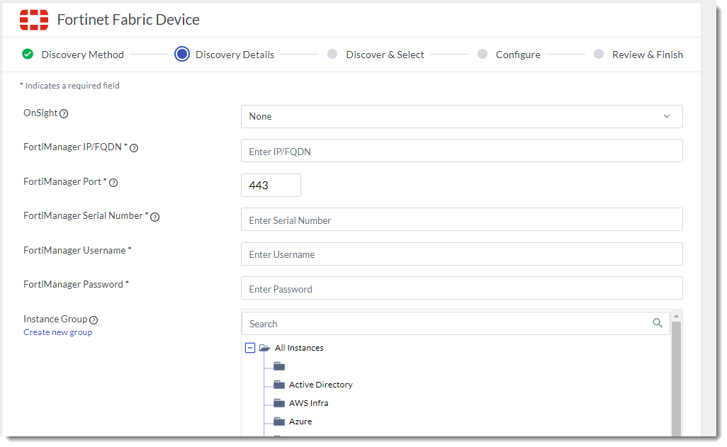 Fabric integration via FortiManager proxy | FortiMonitor 25.3.0 ...
