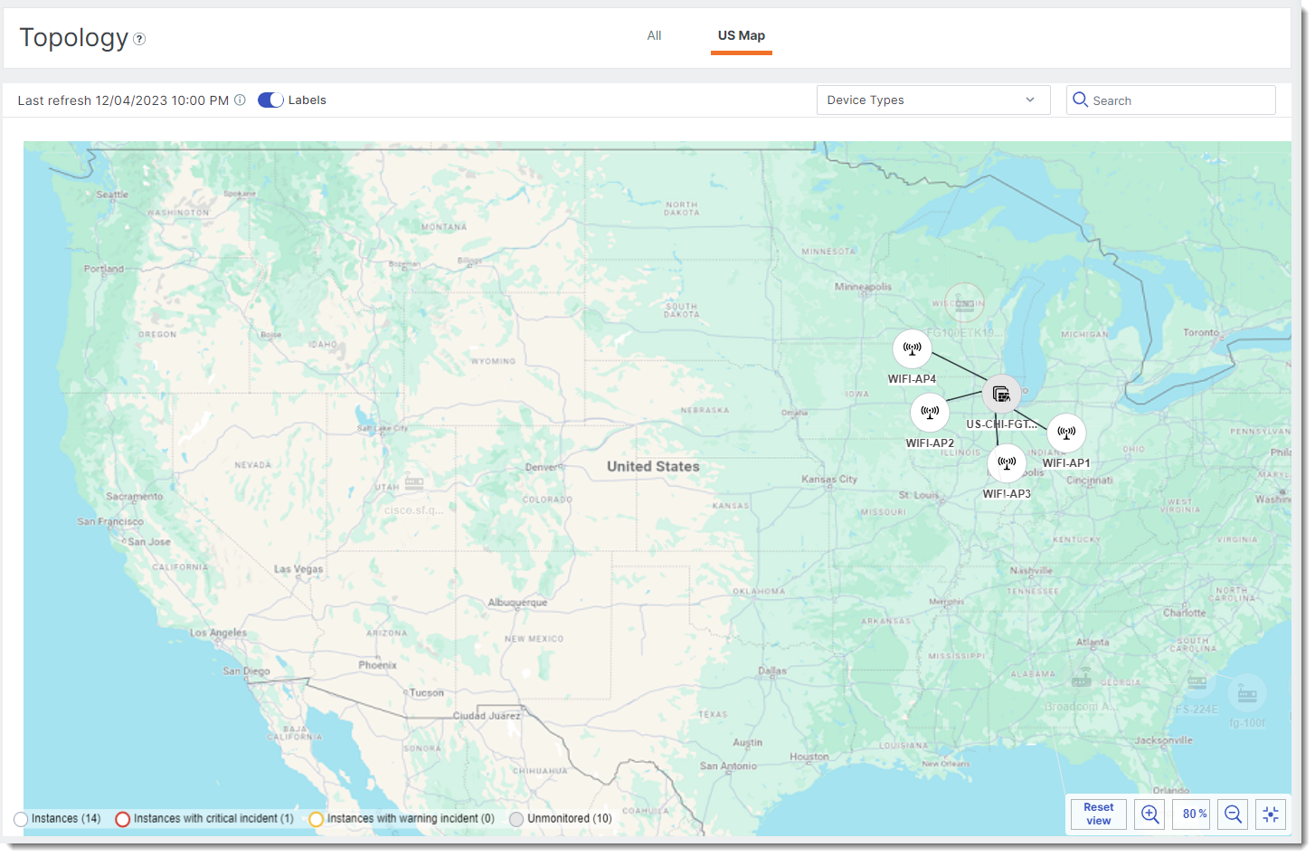 Topology Maps | FortiMonitor 25.3.0 | Fortinet Document Library
