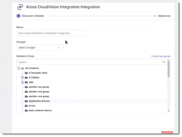 Arista CloudVision integration | FortiMonitor | Fortinet Document Library