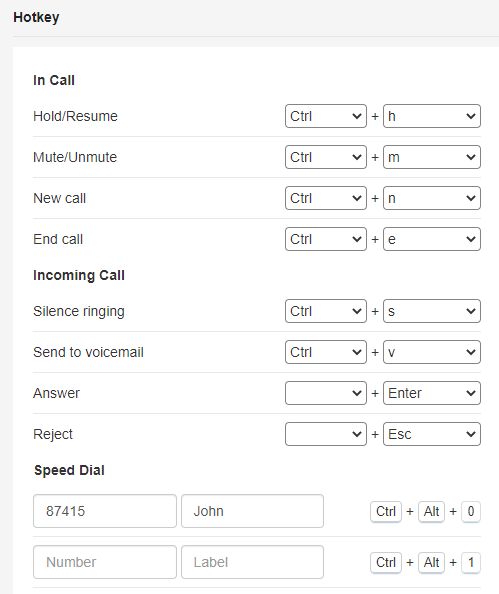 Configuring FortiFone softclient settings | FortiFone 1.0.0