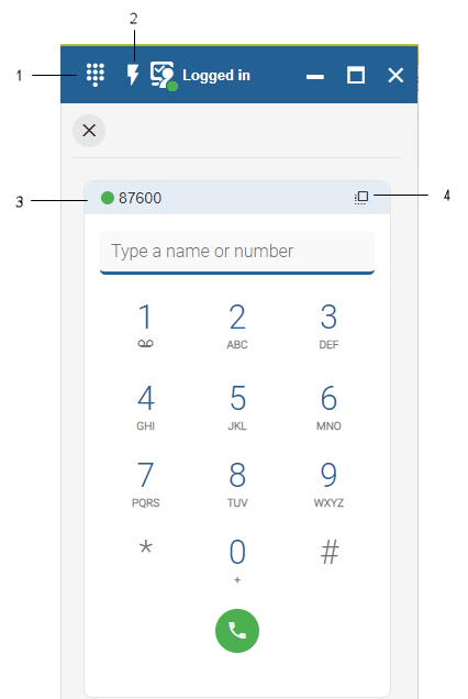 Viewing the call screen | FortiFone 1.0.0 | Fortinet Document Library