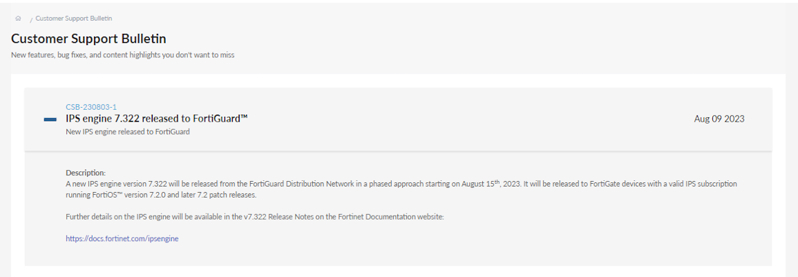 Customer Support Bulletin | FortiCloud Services 25.1.a | Fortinet ...