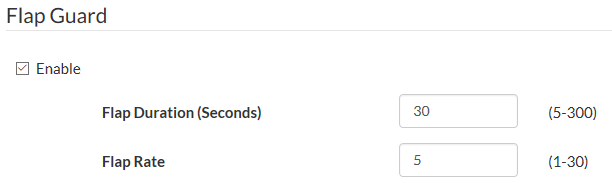 Flap guard | FortiSwitch 7.6.1 | Fortinet Document Library