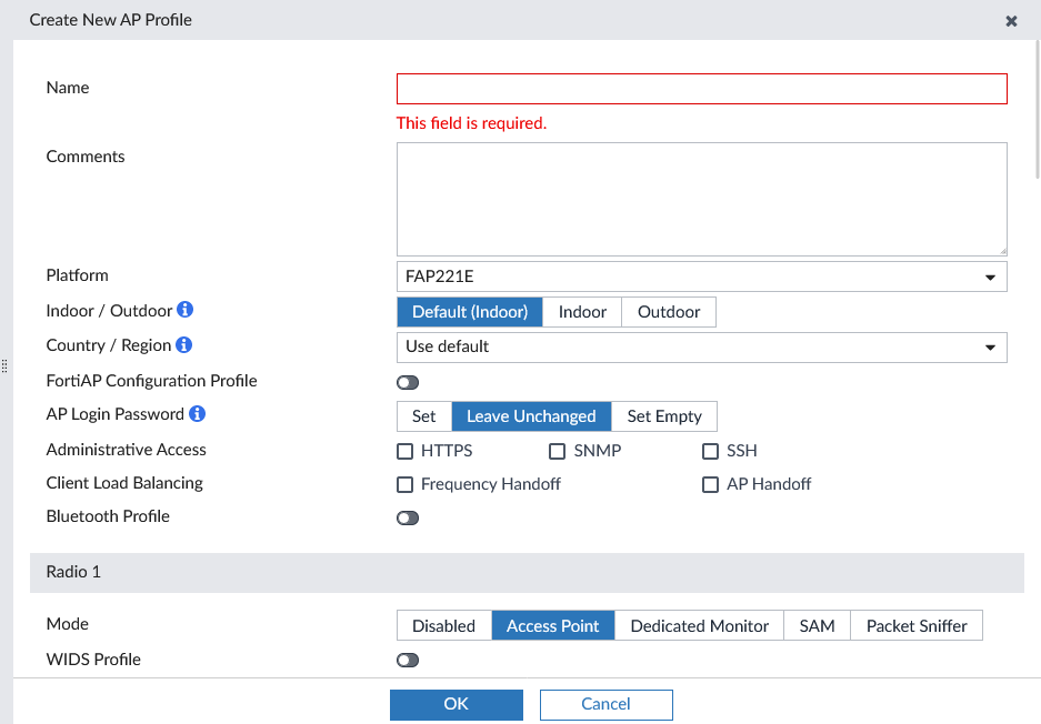 FortiAP profiles | FortiManager 7.6.0 | Fortinet Document Library