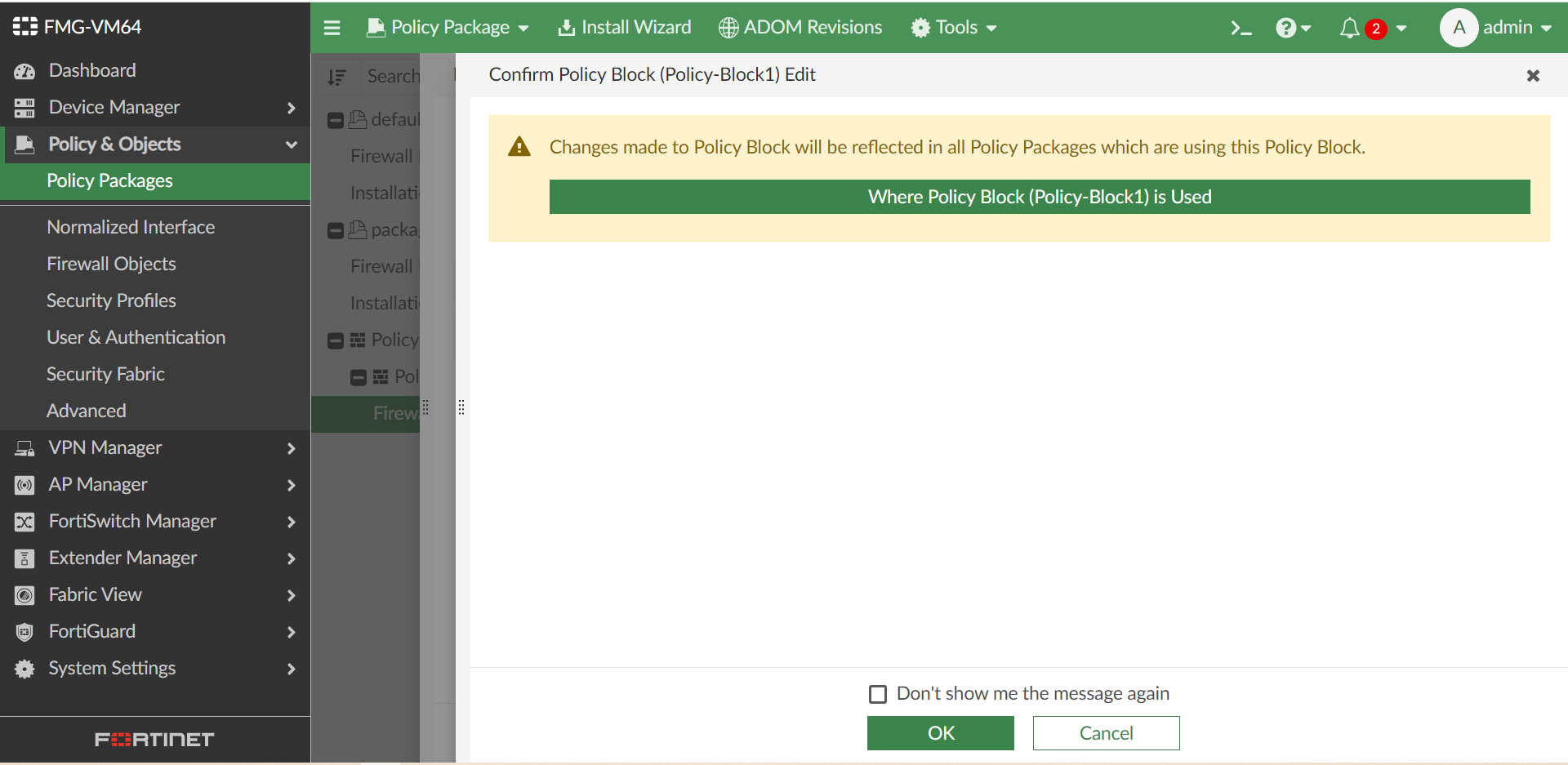 Editing Policy Blocks | FortiManager 7.6.0 | Fortinet Document Library