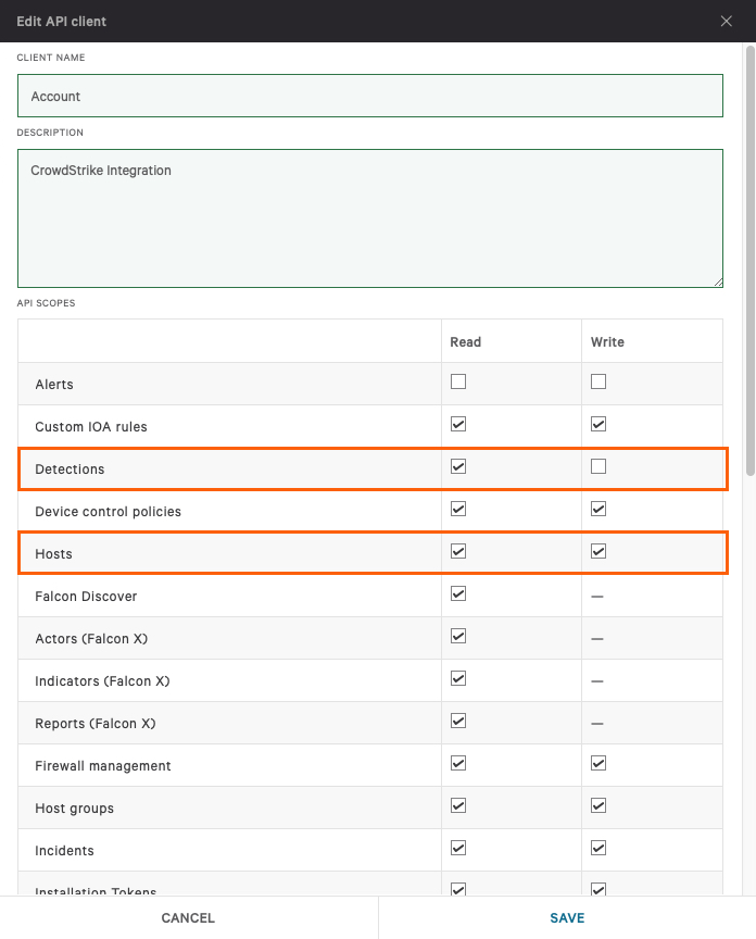 CrowdStrike Falcon | FortiNDR Cloud 2024.2.0 | Fortinet Document Library